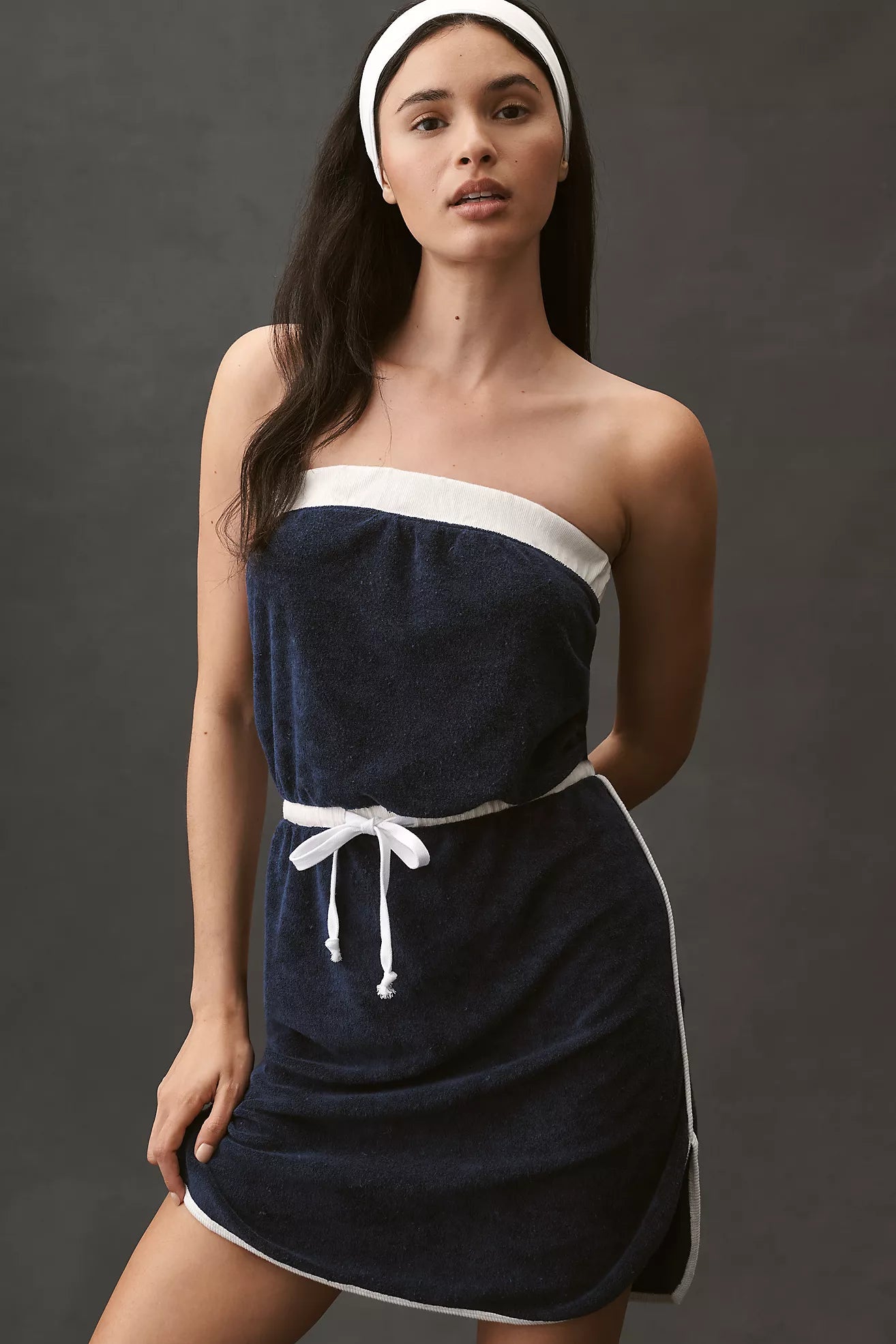 Daily Practice Strapless Terry Mini Dress – katie + hubbell